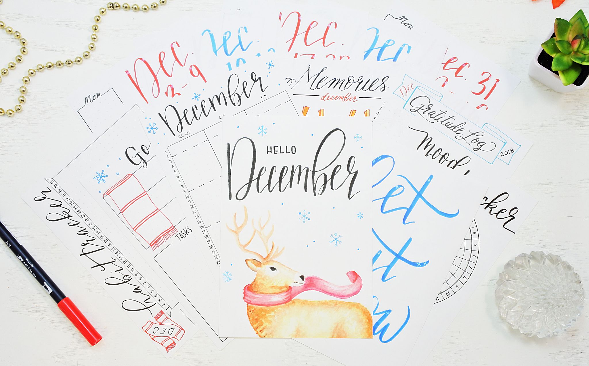 Printable December Bullet Journal Setup ⋆ Sheena of the Journal