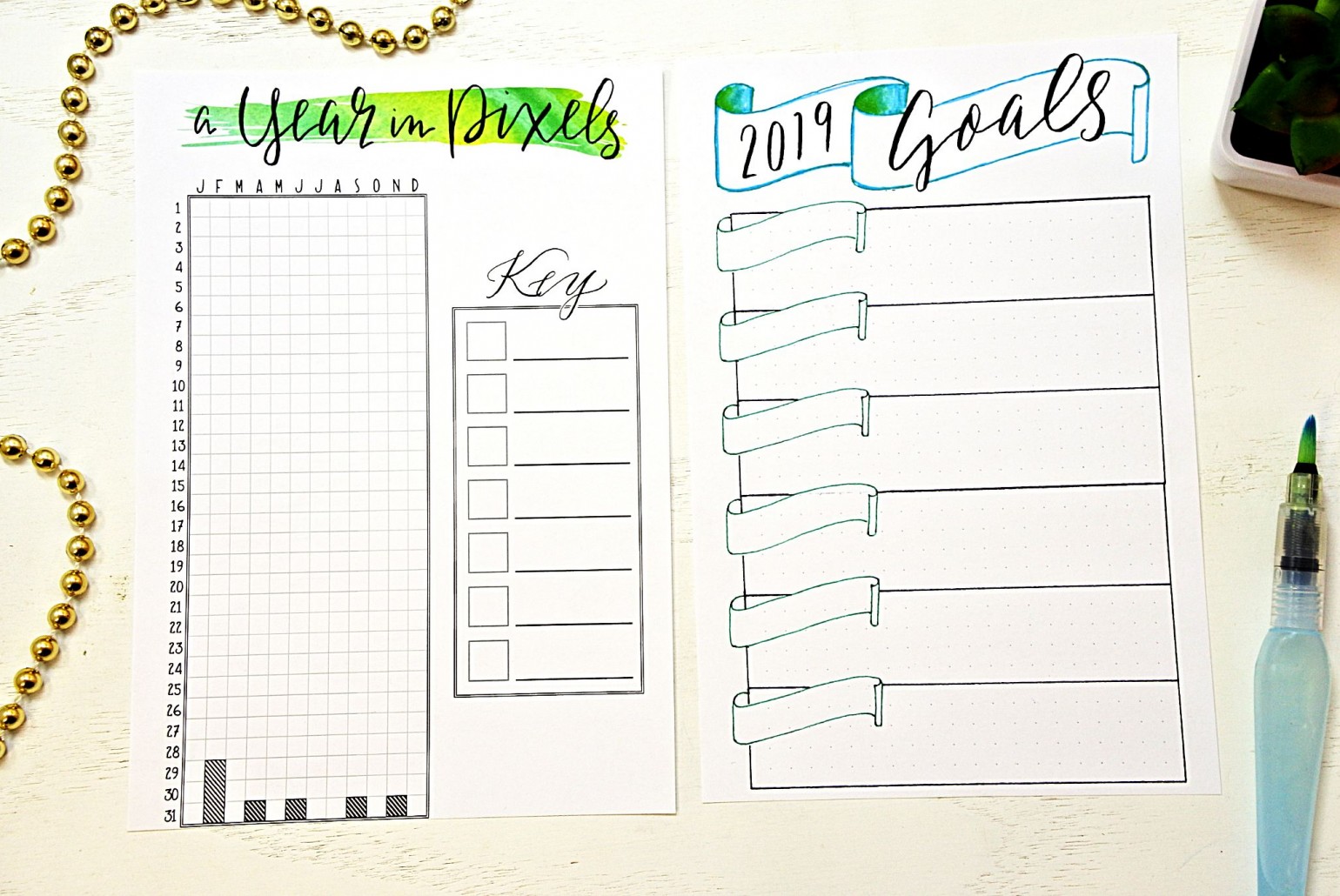 Year in Pixels 2019 Printable! ⋆ Sheena of the Journal