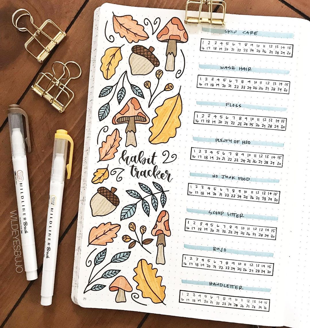 40+ October Bullet Journal Cover Page Themes ⋆ Sheena of the Journal