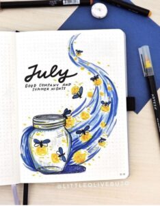 2024 July Bullet Journal Cover Ideas ⋆ Sheena of the Journal
